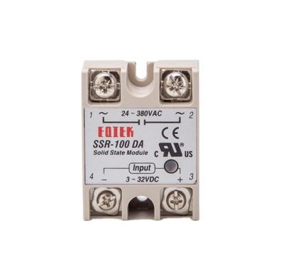 China SSR-100DA DC to AC 220v fotek solid state relay for sale