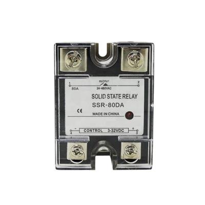 China Factory Supply Control Voltage 3-32V Single Phase Solid State Relay 80DA SSR Relay for sale
