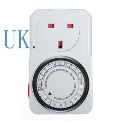 China 24 Hours Programmable Mechanical Mini Timer Switch 250V Energy Saver EU/US/UK Plug for sale