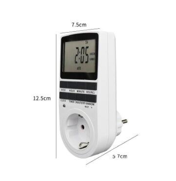 China 24h 7day Week 220V LCD Large Display Plug-in Programmable Digital Timer for sale