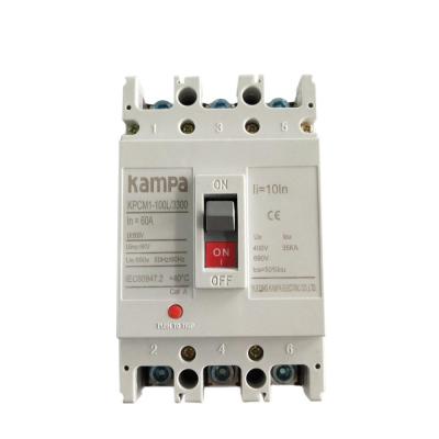 China Molded Case Circuit Breakers Kampa Cm1-100 3p 10A 16A 20A 25A MCCB Ce 4p for sale