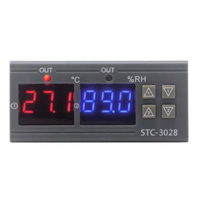 China Dual Digital Thermostat Temperature Humidity Control STC-3028 Thermometer Hygrometer Controller AC 110V 220V DC 12V 24V 10A for sale