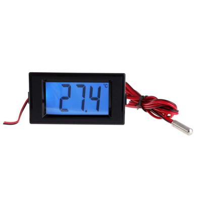 China Digital Blue LCD Thermometer Temperature Panel Meter With Probe Sensor for sale