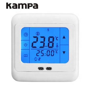 China Touch Screen Heating Thermostat AC230V 16A with 3M sensor wire Temperature Controller for sale