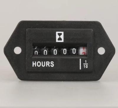 China SYS-1 Hour meter counter mechanical display meter for motor or enigneer uses 6 Digits AC110-250V,DC10-80V for sale