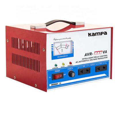 China AVR 1000VA Single phase automatic voltage regulator household AC voltage stabilizer for PC fridge air conditioner for sale