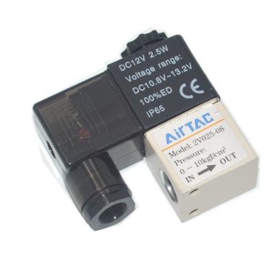 China AIRTAC type 2V025-08/06 AC220V DC24V/12V Pneumatic Air Directional Control Solenoid Valve for sale