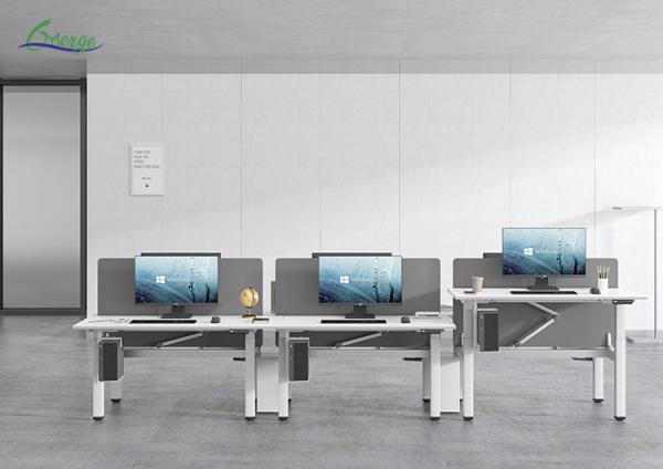 Quality Modern Work Office Desk with Uplift Motorized Adjustable Desk and Stylish Cable for sale