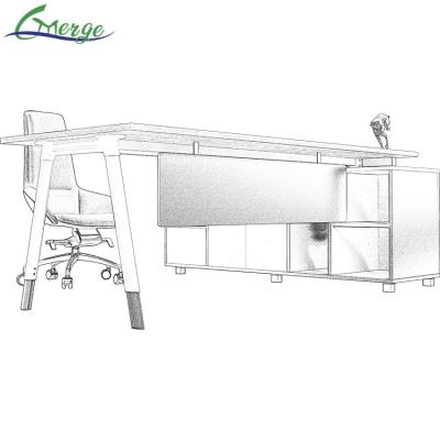 China Streamlined Organization Space Office Workstation of Open with 4 Compartments for sale