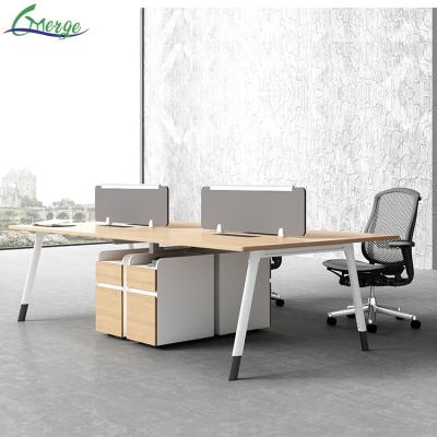 China Streamlined Organization Space Office Workstation of Open with 4 Compartments for sale