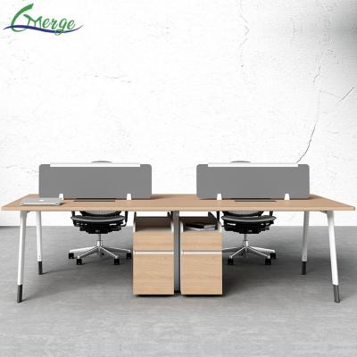 China Streamlined Organization Space Office Workstation of Open with 4 Compartments for sale