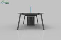 China 4 Compartment Open Space Office Workstation for Collaborative Environments for sale