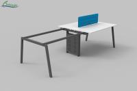 China 4 Compartment Open Space Office Workstation for Collaborative Environments for sale