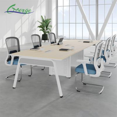 China Conference Desk Office Conference Table with Capacity Options in Rectangular Design for sale