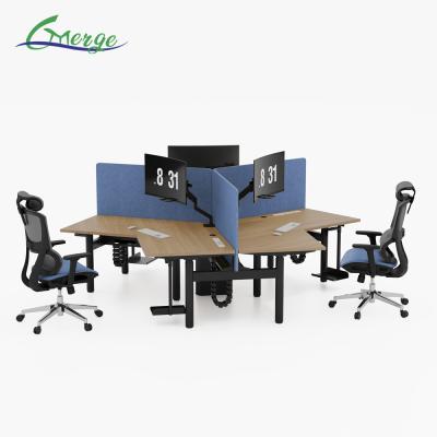 China Customized Size Uplift Standing Desk Assembly Required 355 Lbs Weight Capacity Customizable for sale