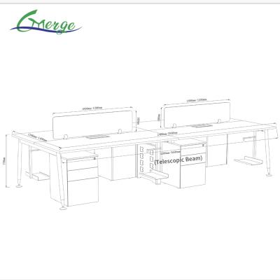 China Office Workstation Of Open Space Enhance Your Office with Multiple Shelf Options and Furniture for sale