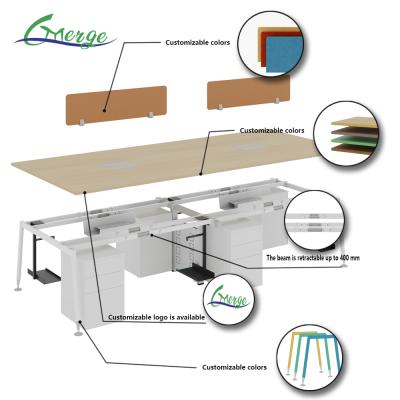 China Office Workstation Of Open Space Enhance Your Office with Multiple Shelf Options and Furniture for sale