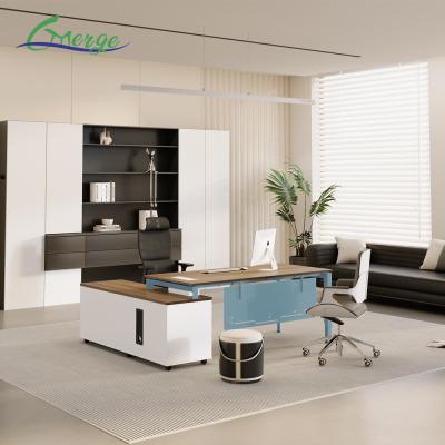 China Functional Cable Management System Commercial Manager Office Desk with Wood/Steel Construction and Laminate Finish for sale