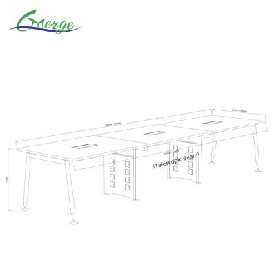 China Industrial Design Style Office Conference Table with 25mm Table Top Thickness and MDF/MFC/Plywood for sale