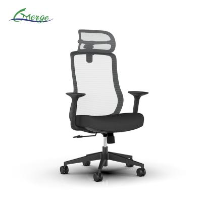 China Office Furniture High Back Flip up Armrest Ergonomic Swivel Executive Computer Staff Mesh Chairs for Office Work Easy Control for sale