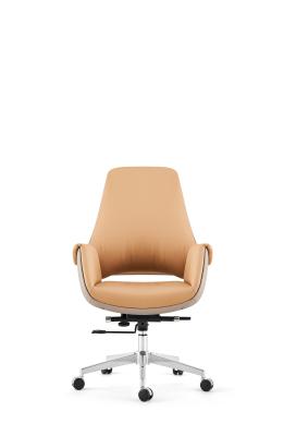 China Wholesale Luxury Mid-Back Leather Office Chair Ergonomic Executive Commercial Furniture Traditional Design for sale