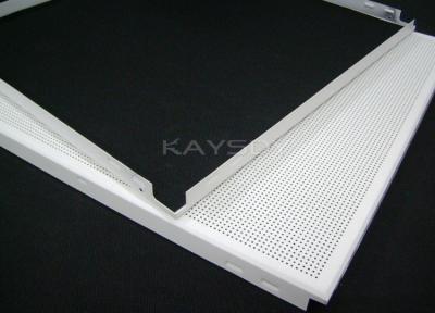 China Soundproof Ceiling Tiles , decorative perforated metal panels 300 × 1200mm for sale