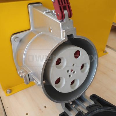 China 5P 250A IP67 380V Receptáculo Bloco de terminais Caixa de soquete PowerSyntax Corrente alta montada na parede à venda