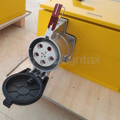 China 5P 250A IP67 380V Receptáculo Bloco de terminais Caixa de soquete PowerSyntax Corrente alta montada na parede à venda