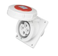 China Panel Mounted 3 Phase Industrial Socket Strong PA Plastic Material for sale