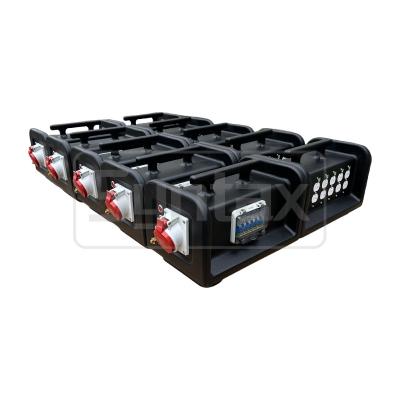 Cina Syntax MS7 Tre Fase 32A HDPE Portable Distribution Box IP67 con 6 numeri Nema Dual Sockets con stagno di messa a terra 395x260x275mm in vendita