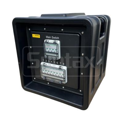 China Syntax MD1 Three Phase 32AMP HDPE Portable Distribution Board IP67 For Stage Electrical Power Supply 430x380x460mm for sale