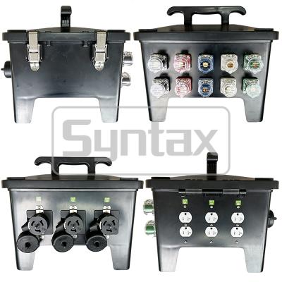 China Syntax MP24 IP67 NEMA Waterproof Spider Box Temp Power Supply Electrical Power Distribution Input 200A 120/208V Duplex Receptacle for sale
