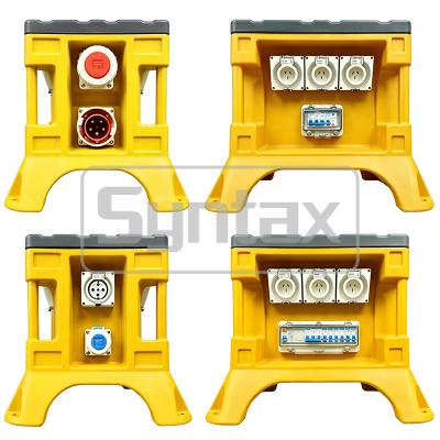 China Syntax AU2 5P 63A 400V IP67 Waterproof Portable Distribution Box with HDPE Material for Temporary Power Distribution for sale