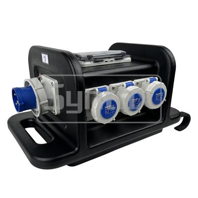 China Syntax MS8 Single Phase 32A HDPE Portable Distribution Box IP67 With Hanging Hook 490x290x255mm for sale