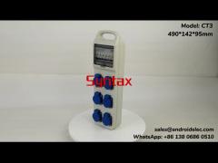 Syntax CT3 16A Stromspalter IP44 Verteilfach mit 8 Schuko-Steckdosen 490*142*95mm