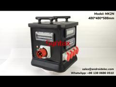 Sintassi MK2N 5P 63A Scatola di distribuzione portatile Materiale PE con prese CEE meccaniche interconnesse e commutate da 16Amp