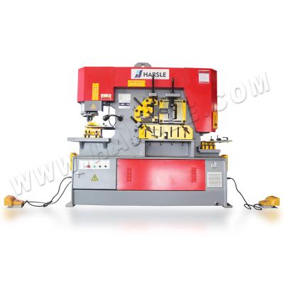 China Harsle Q35Y 90ton Hydraulic Power Hole Punch and Metal Shearing,90ton pressure Ironworker for sale