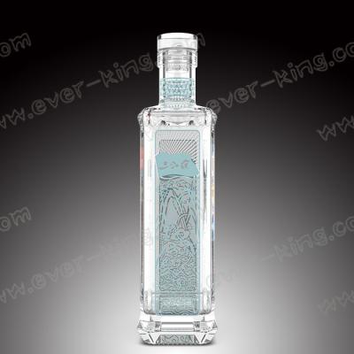 China Het Schilderen van ISO9001 2015 Oppervlakte 500 ml-Flessen van het Douaneglas Te koop