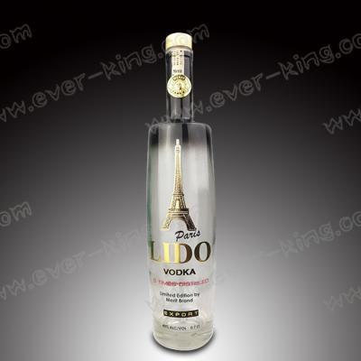 Cina Bottiglie vuote di plastica del liquore del cappuccio 750ml, bottiglie del liquore del vetro trasparente dello Sgs in vendita