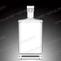 China Customization Screen Printing 375ML Glass Liquor Bottles for sale