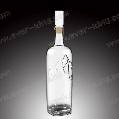 Cina Crystal White Flint Custom Glass Bottle 750 ML for Luxury Liquor and Spirit in vendita