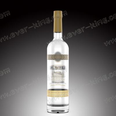 Cina Flint Glass Bottle glassato 750ML per il liquore della vodka in vendita