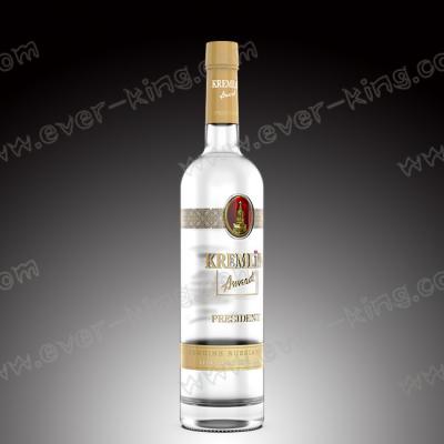 中国 ウォッカのアルコール飲料のための曇らされたフリント ガラスのびん750ML 販売のため