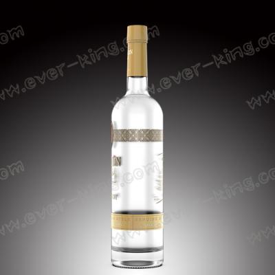 Cina Flint Glass Bottle glassato 750ML per il liquore della vodka in vendita