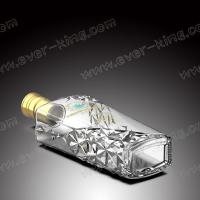 China Transparent Embossing Premium Bespoke Tequila Rectangular Bottle for sale