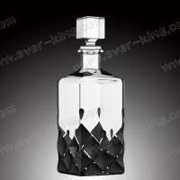 China 700ml Customized Square Brandy Glass Bottle for sale