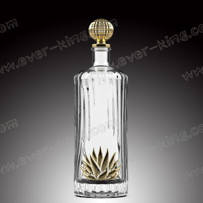 Cina Whiskey Brandy Empty Glass Bottles 750ml con il sughero del tappo in vendita