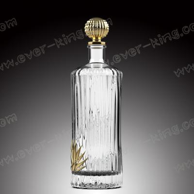 Cina Whiskey Brandy Empty Glass Bottles 750ml con il sughero del tappo in vendita
