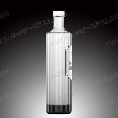China De Fles 700ml van glascork blue liquor vodka glass Te koop