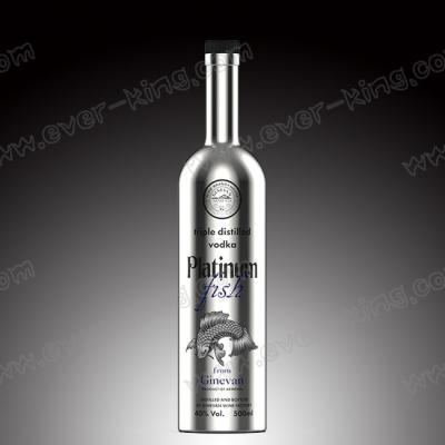 Cina La bottiglia placcata del liquore di vetro della vodka del vino di spirito ha personalizzato 500ml in vendita